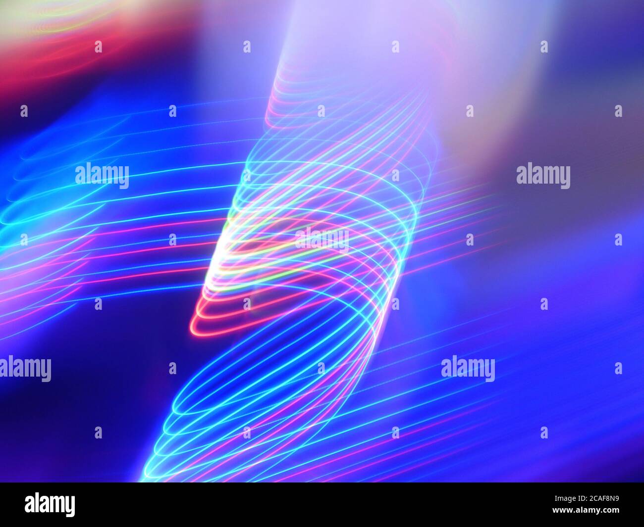 Illustration of bright threads, sliding and bending forms, with high ...