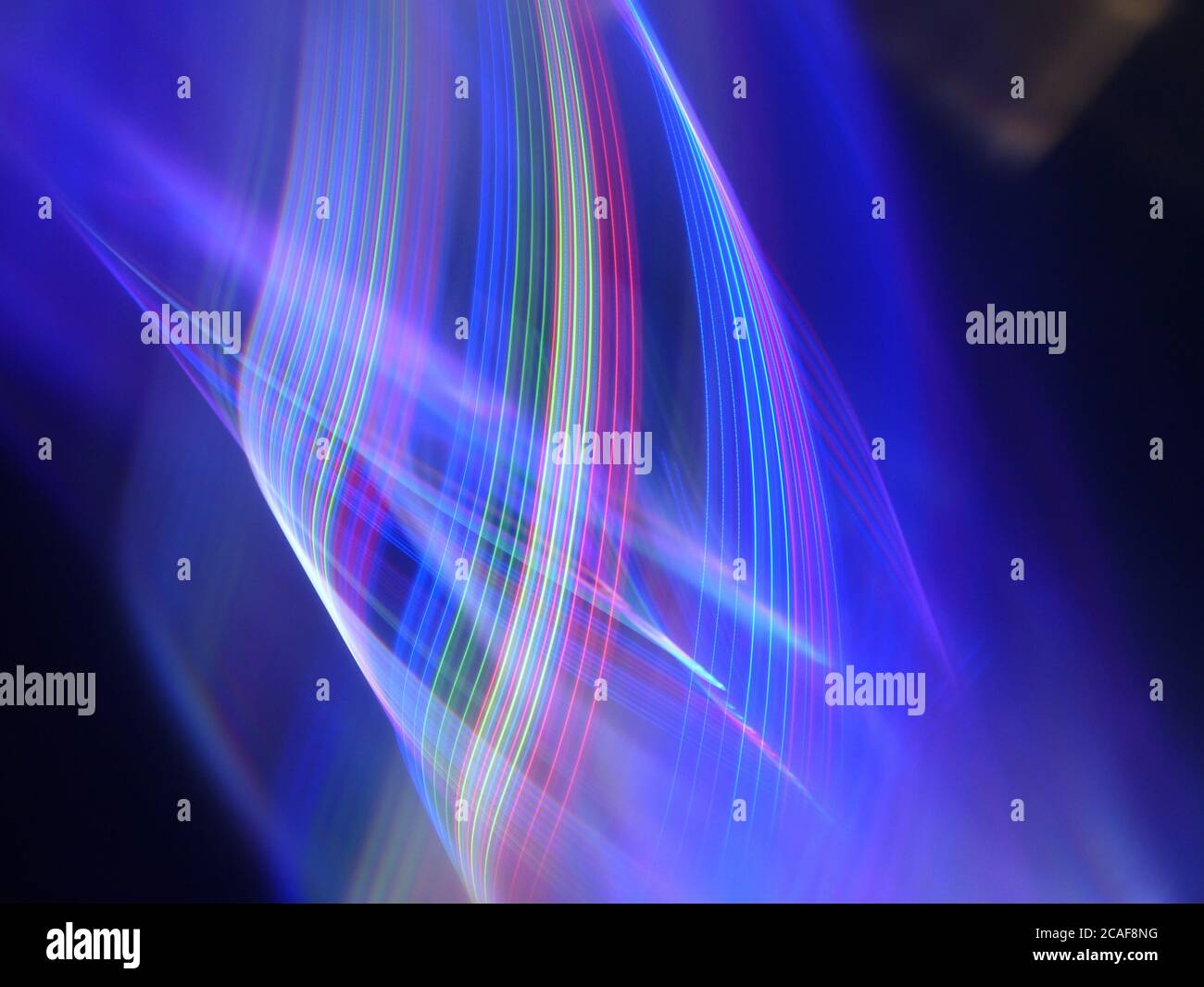 Illustration of bright threads, sliding and bending forms, with high ...