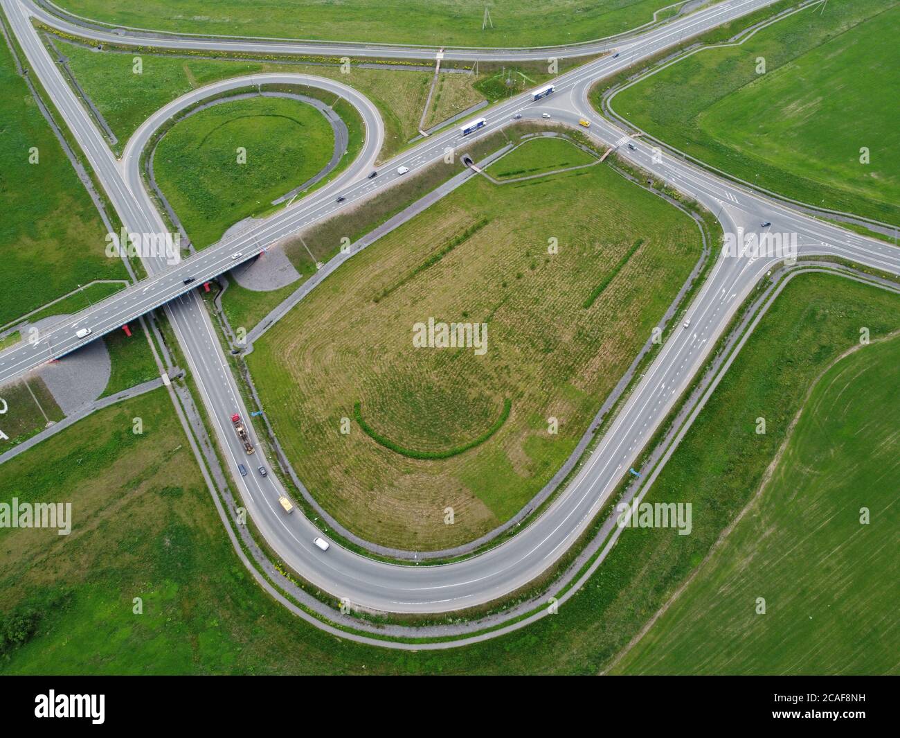 Car interchange from height aerial hi-res stock photography and images ...