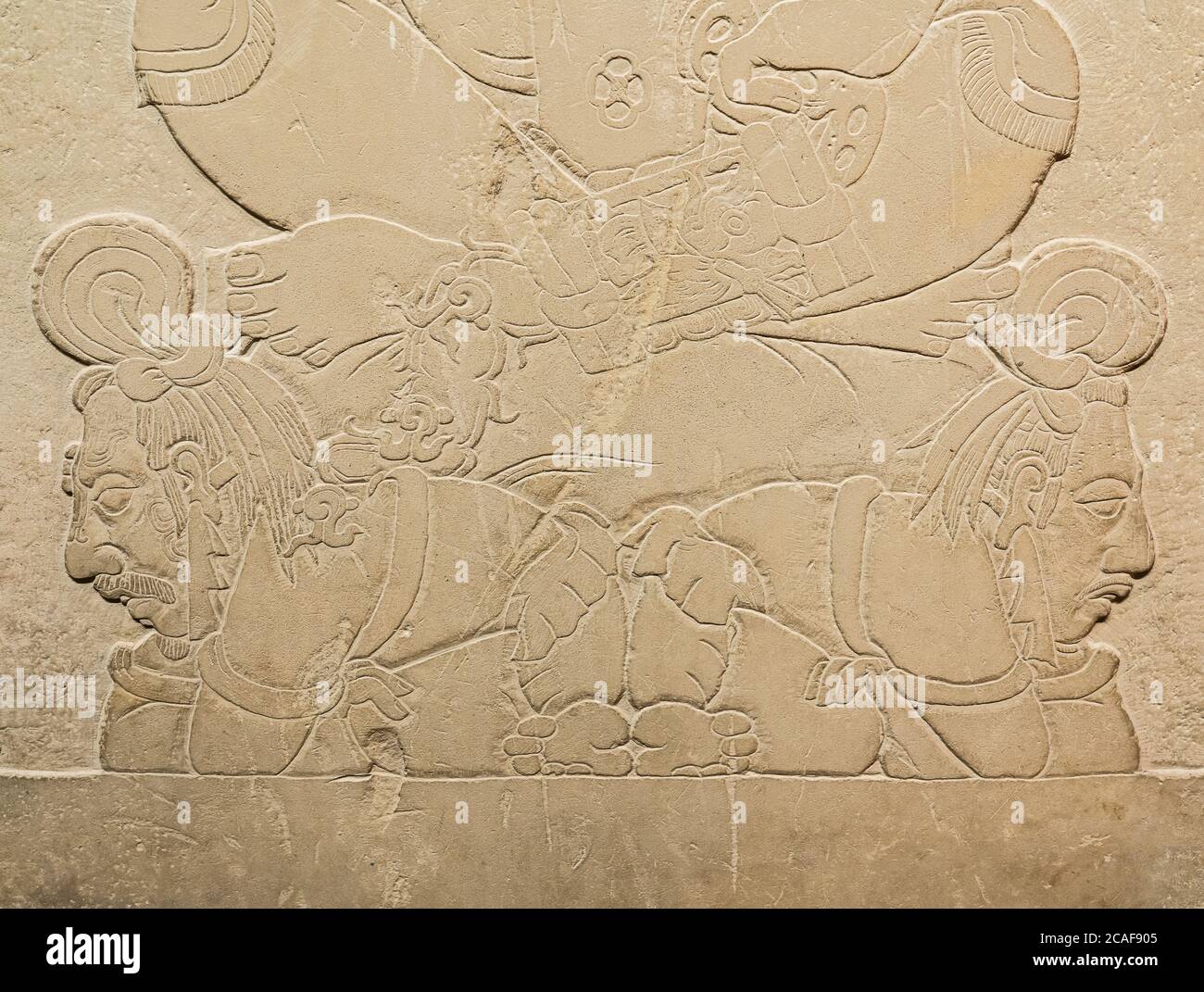 The Tablet of the Slaves from the Mayan ruins of Palenque, Mexico ...