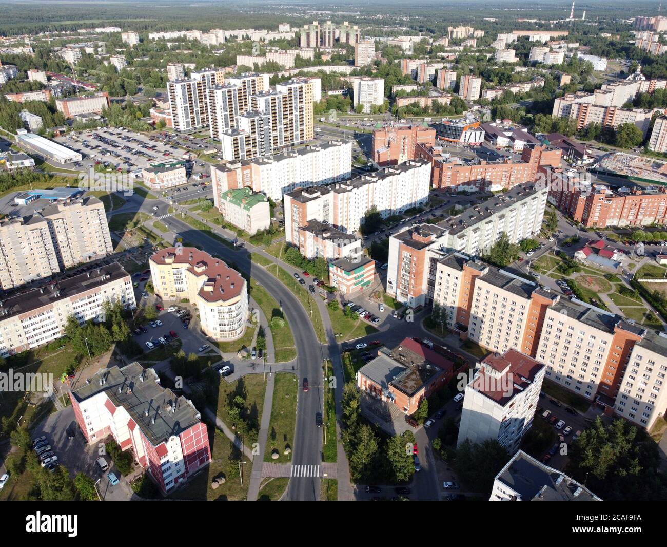 Sosnovy Bor, Leningrad Region, Russia. Aerial photo Stock Photo - Alamy