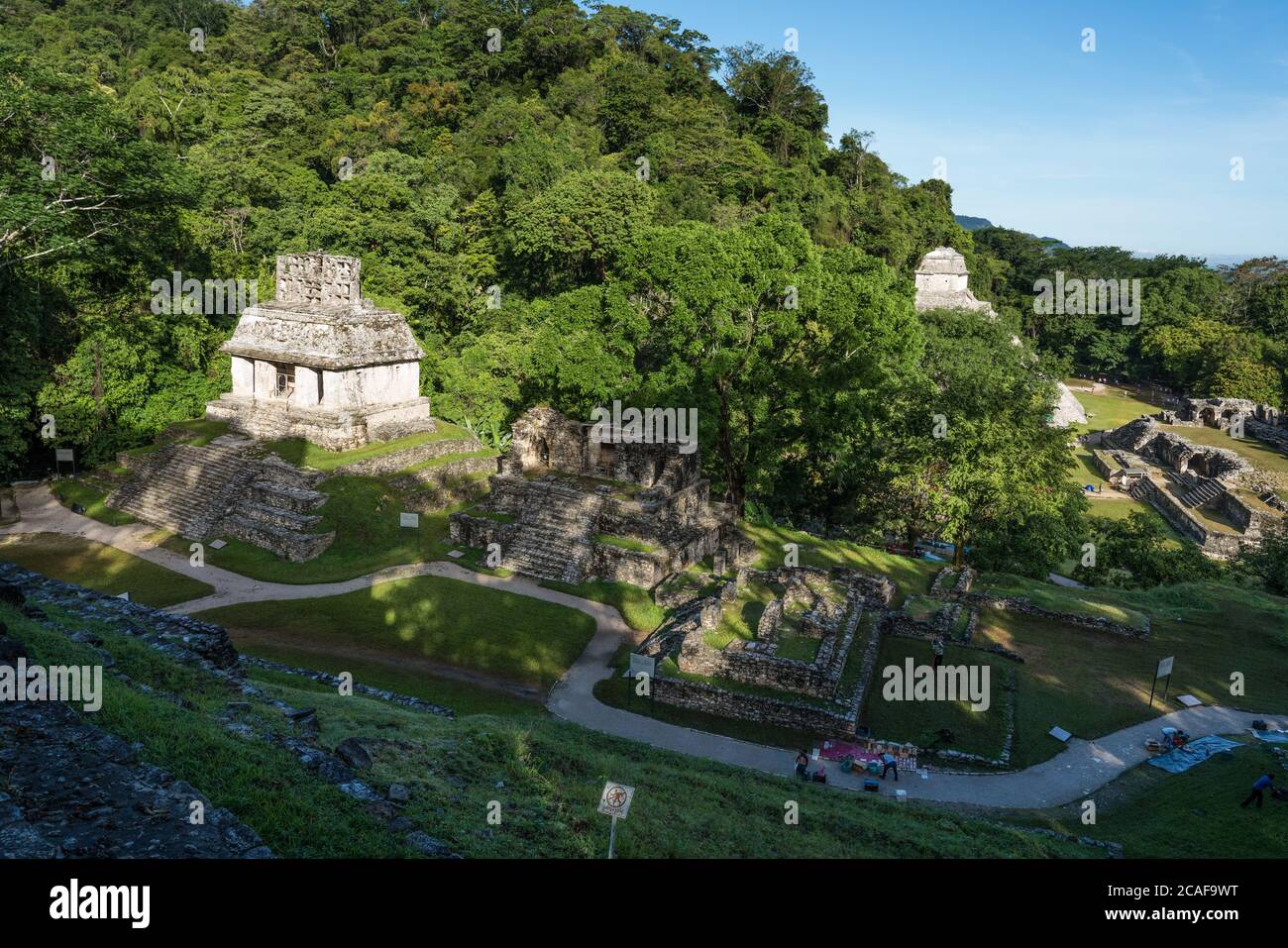 The Temple of the Sun with Temple XIV at right in the ruins of the ...