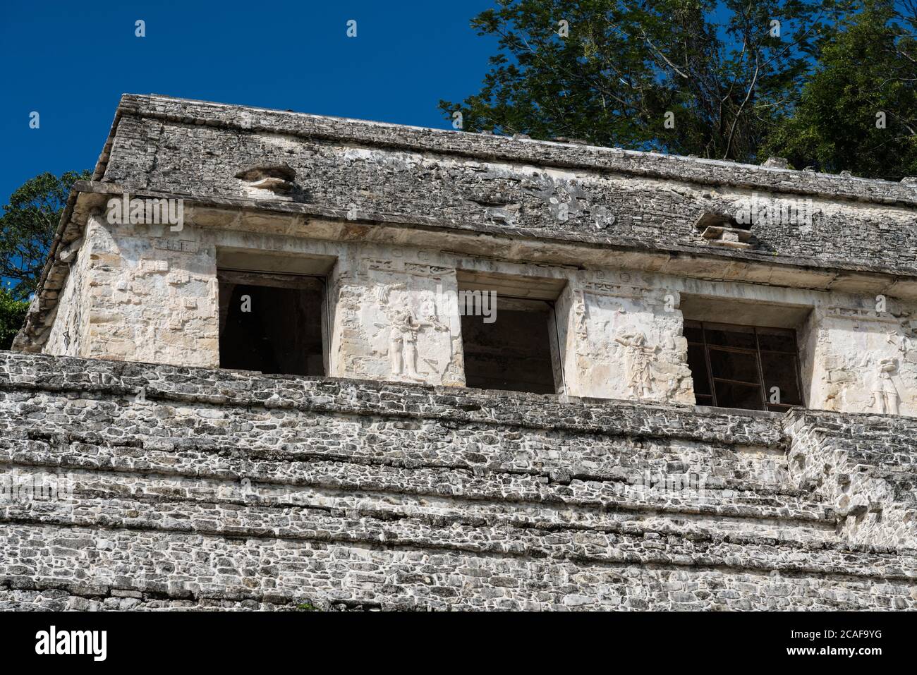 Palenque temple inscriptions stucco hi-res stock photography and images ...