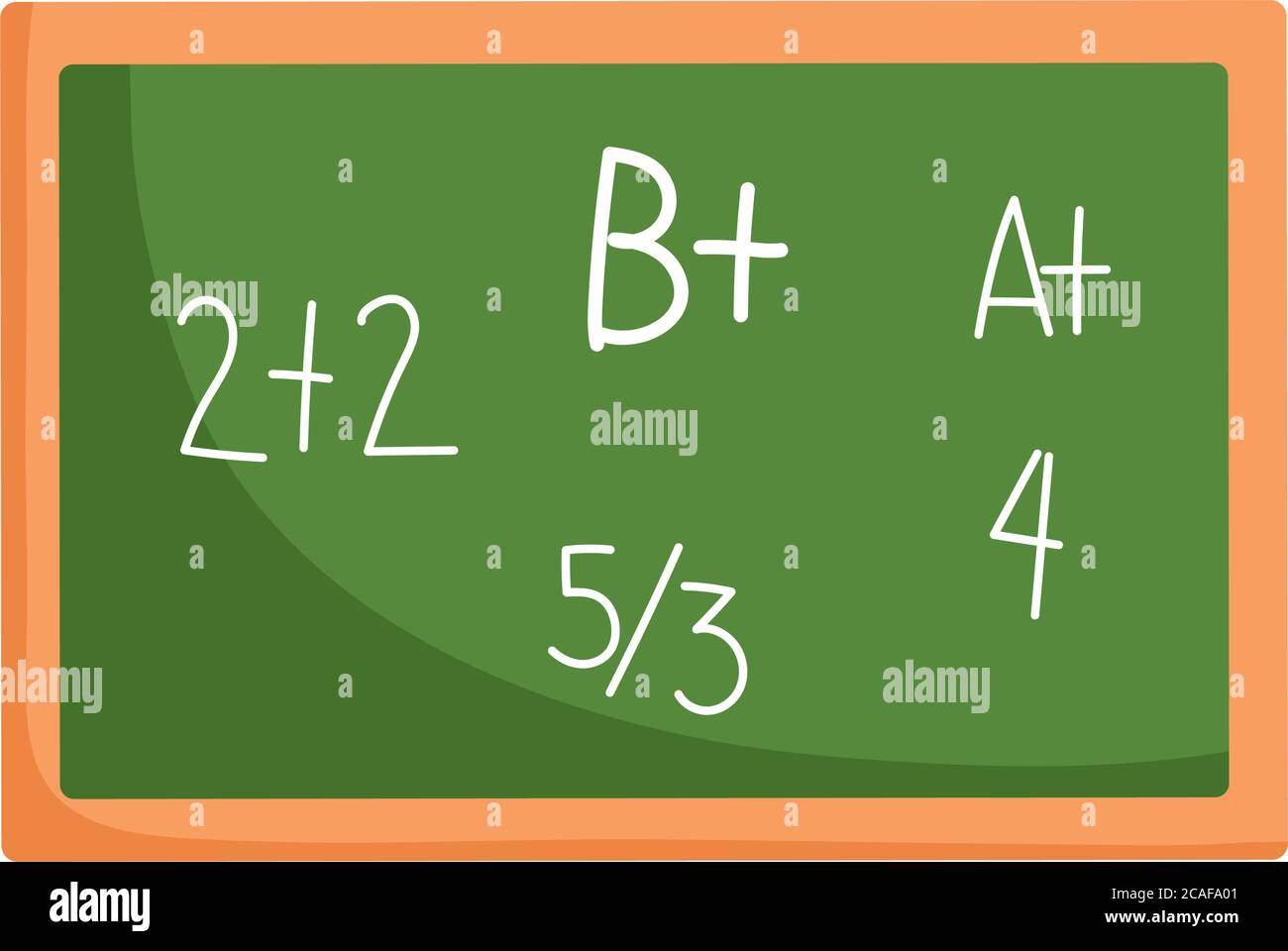 back to school, chalkboard with numbers elementary education cartoon ...