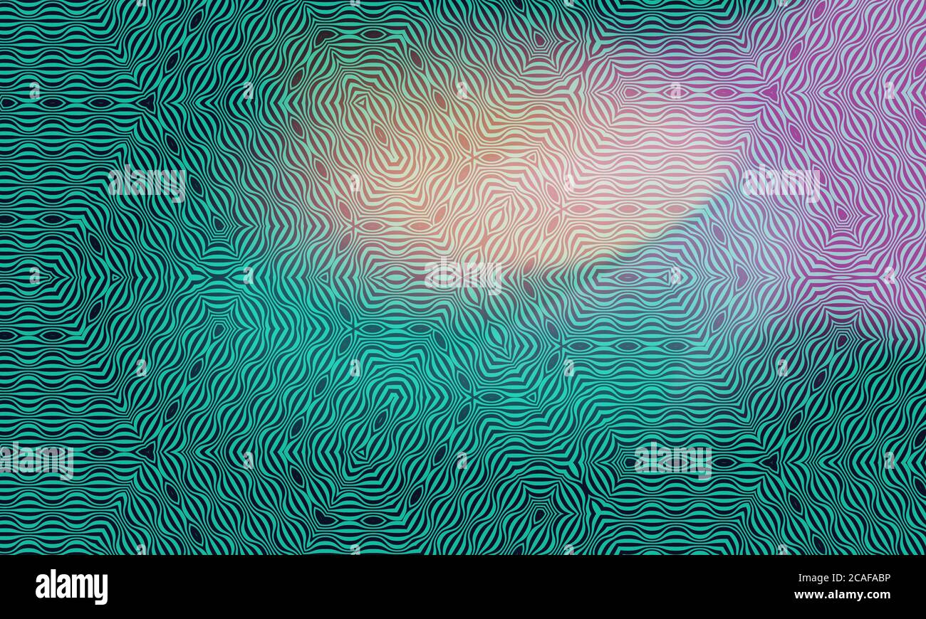 Abstract background with turquoise patterns covered by purple and ...