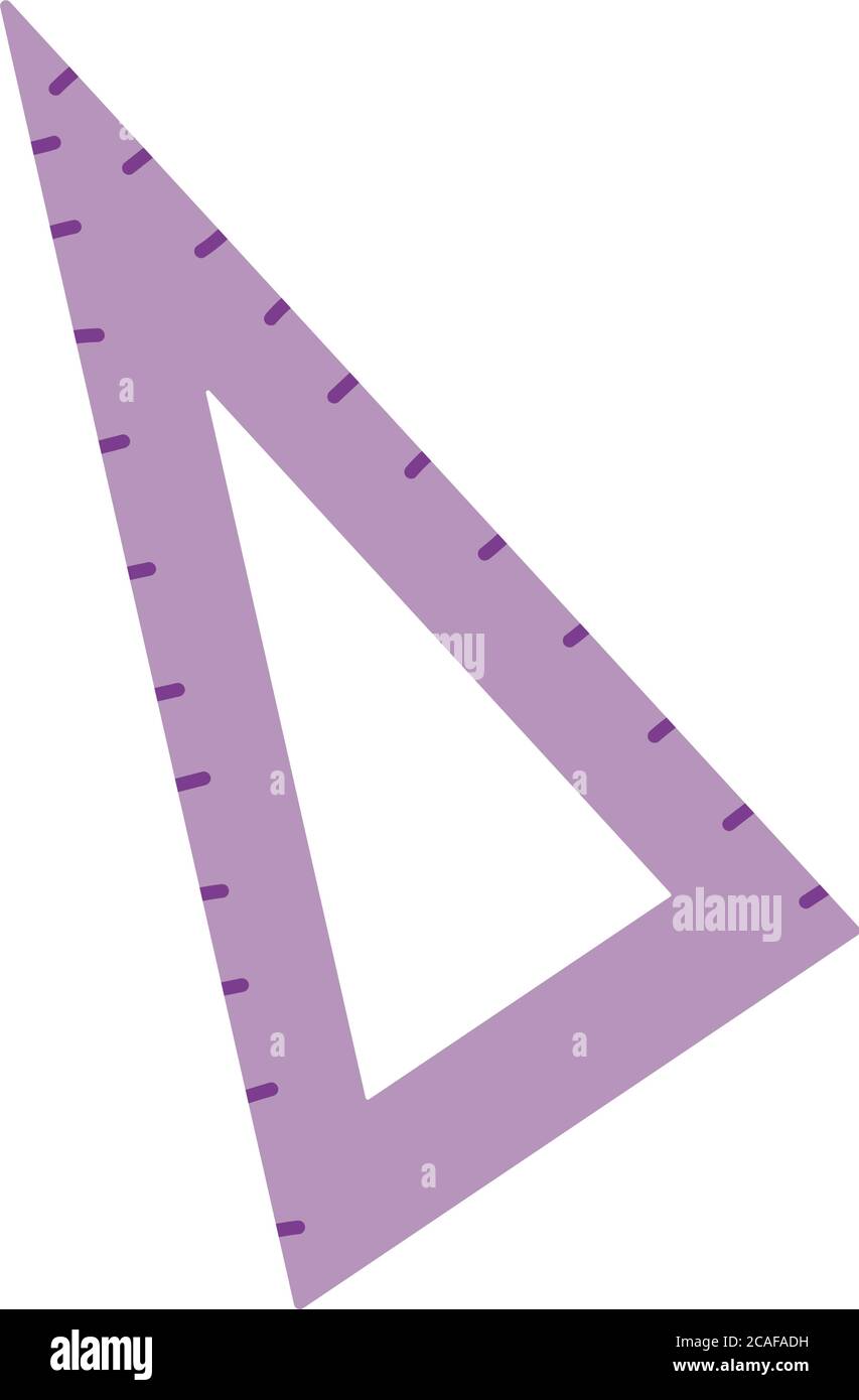 back to school, triangle ruler supply elementary education cartoon ...