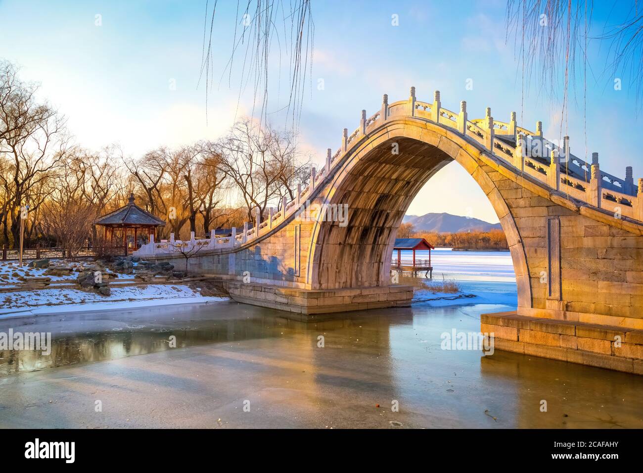 Beijing, China - Jan 13 2020: Xiuyi bridge, stands at the largest ...