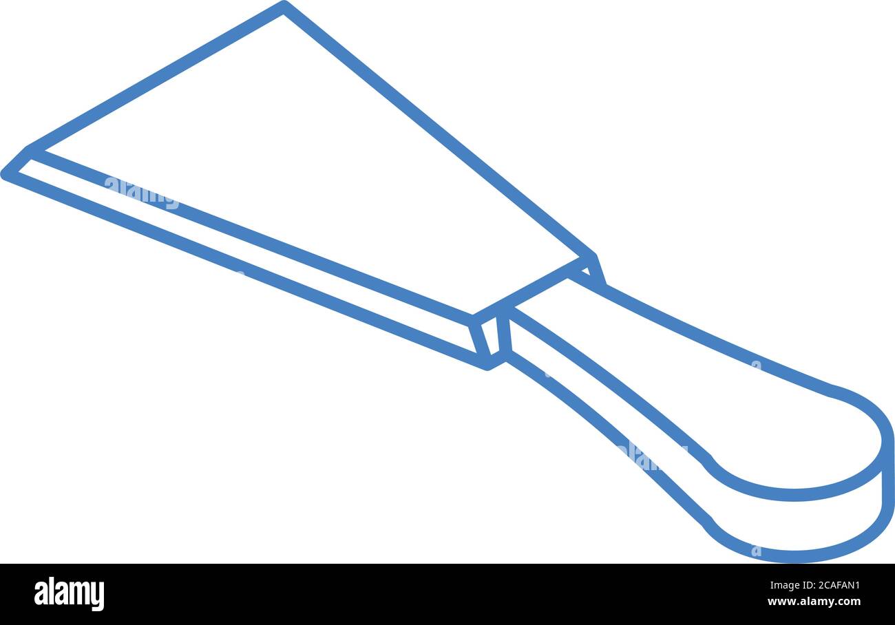 isometric repair construction spatula work tool and equipment linear ...