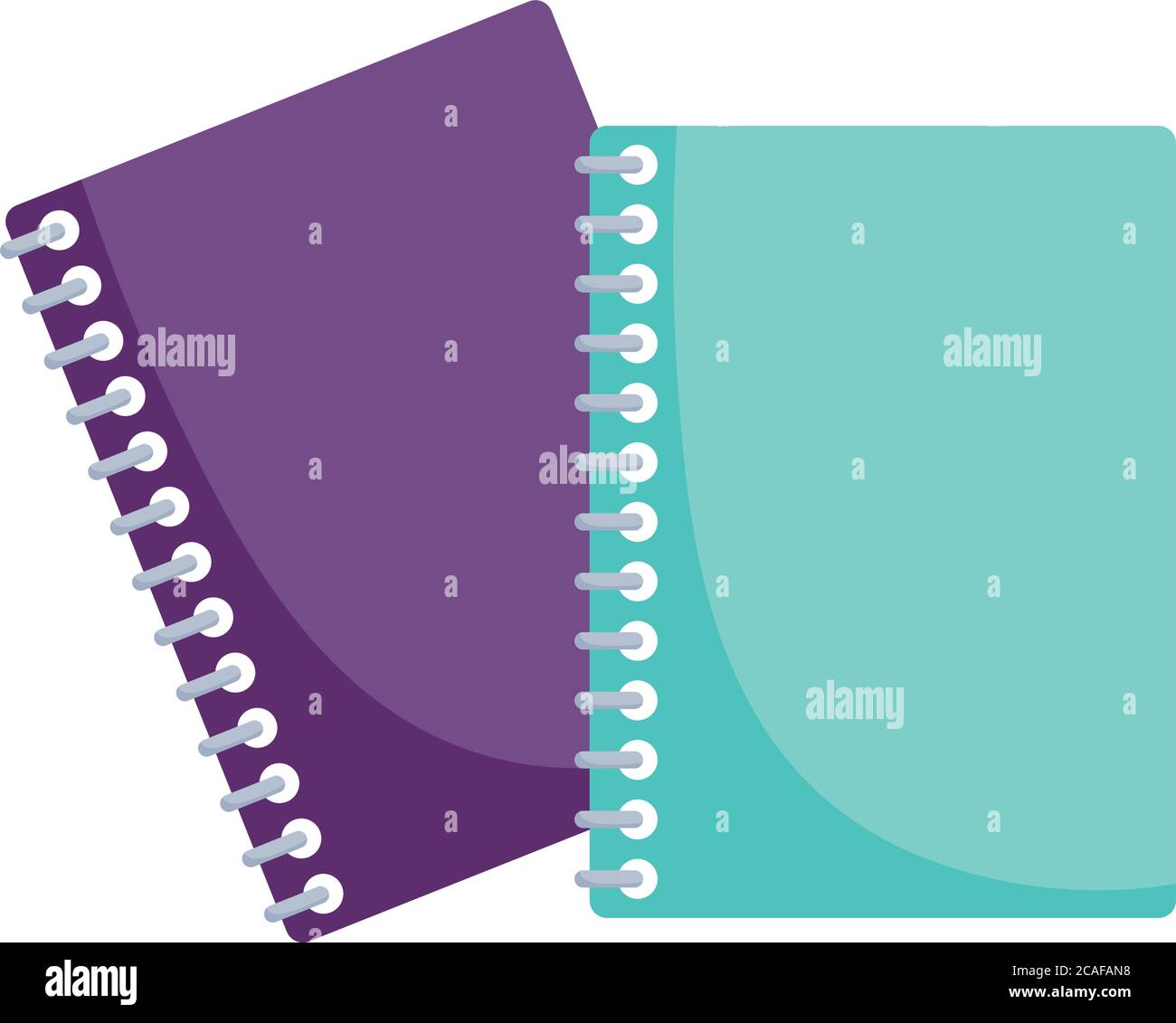 back to school, purple and green notebooks supplies elementary ...