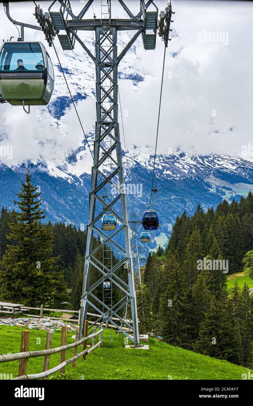 Grindelwald First Cable Car High Resolution Stock Photography and ...