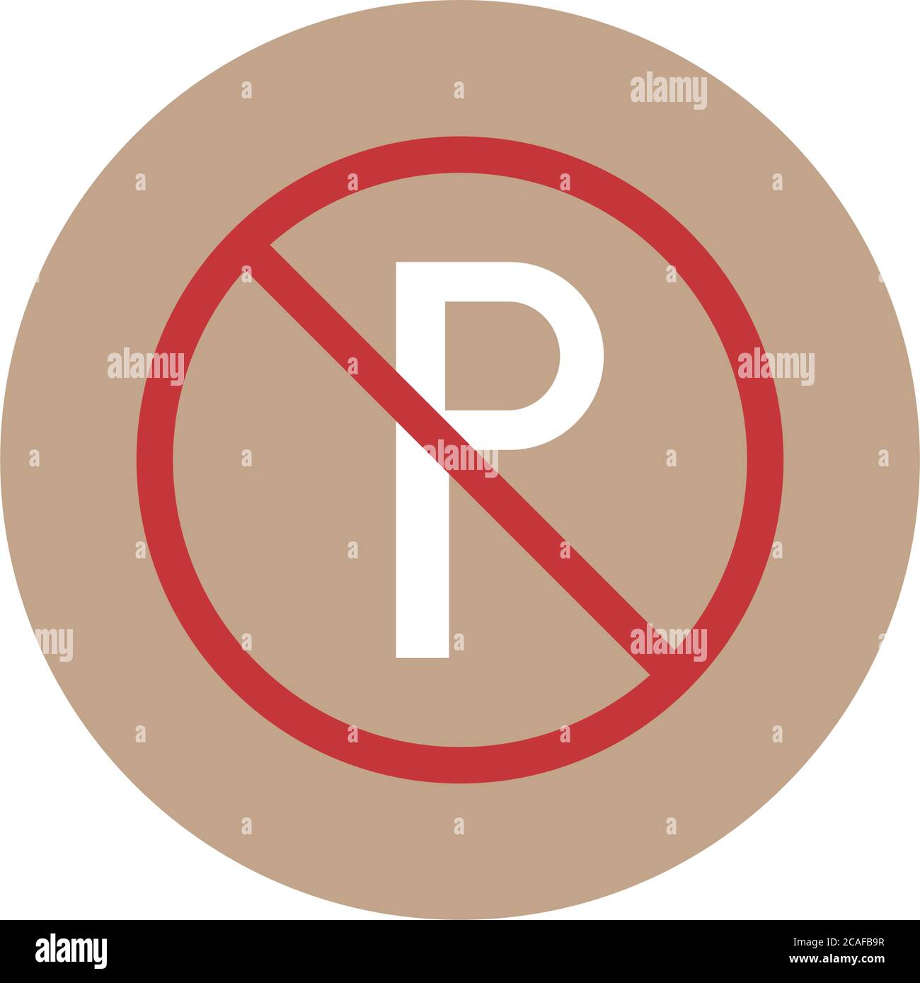 no parking sign in crossed out red circle block and flat style icon ...