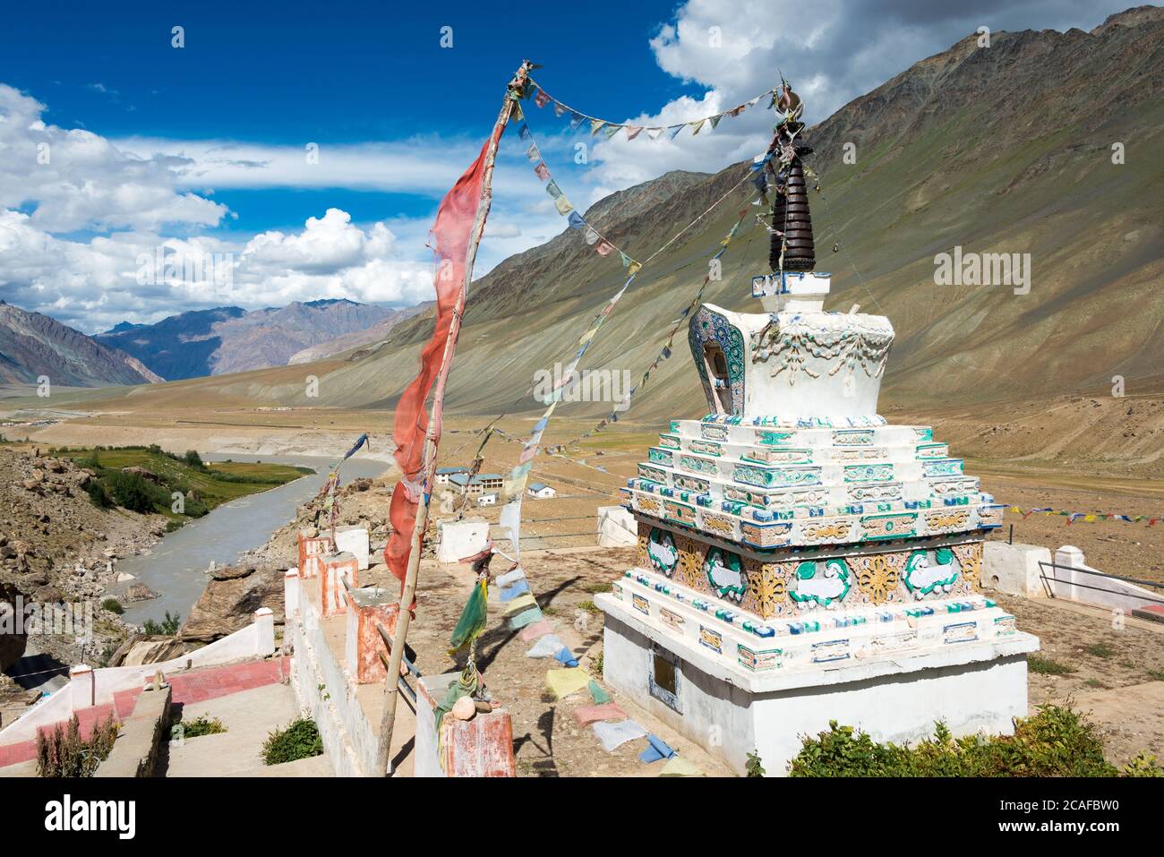 Zanskar, India - Stupa at Padum Village in Zanskar, Ladakh, Jammu and ...