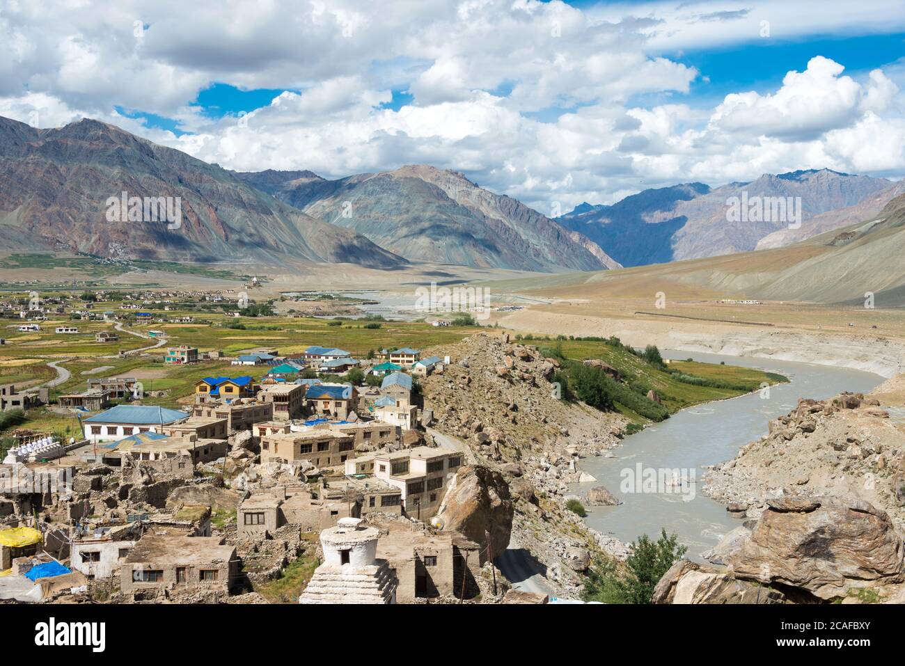 Zanskar, India - Beautiful scenic view from Padum Village in Zanskar ...