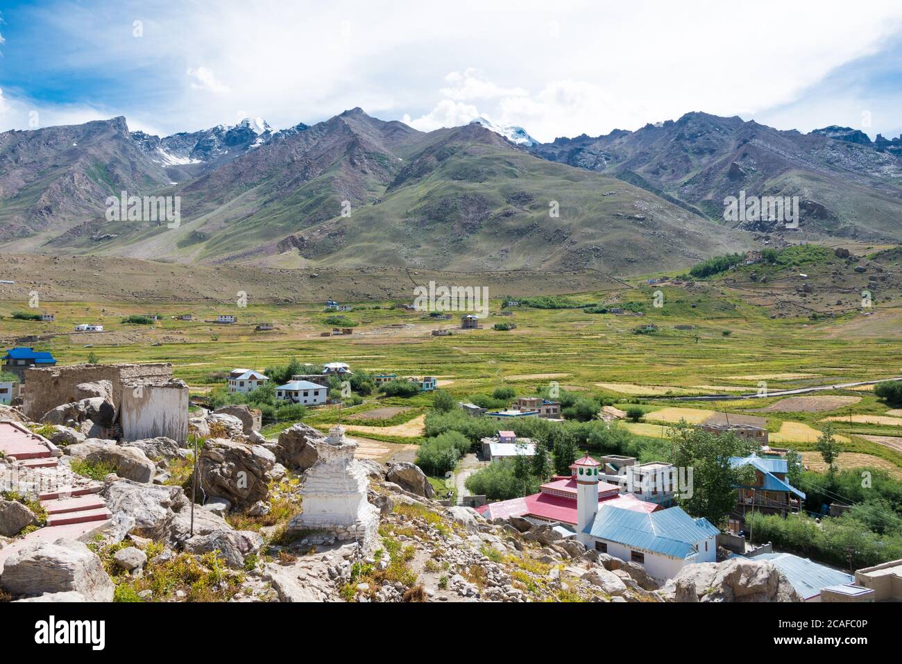 Zanskar, India - Beautiful scenic view from Padum Village in Zanskar ...