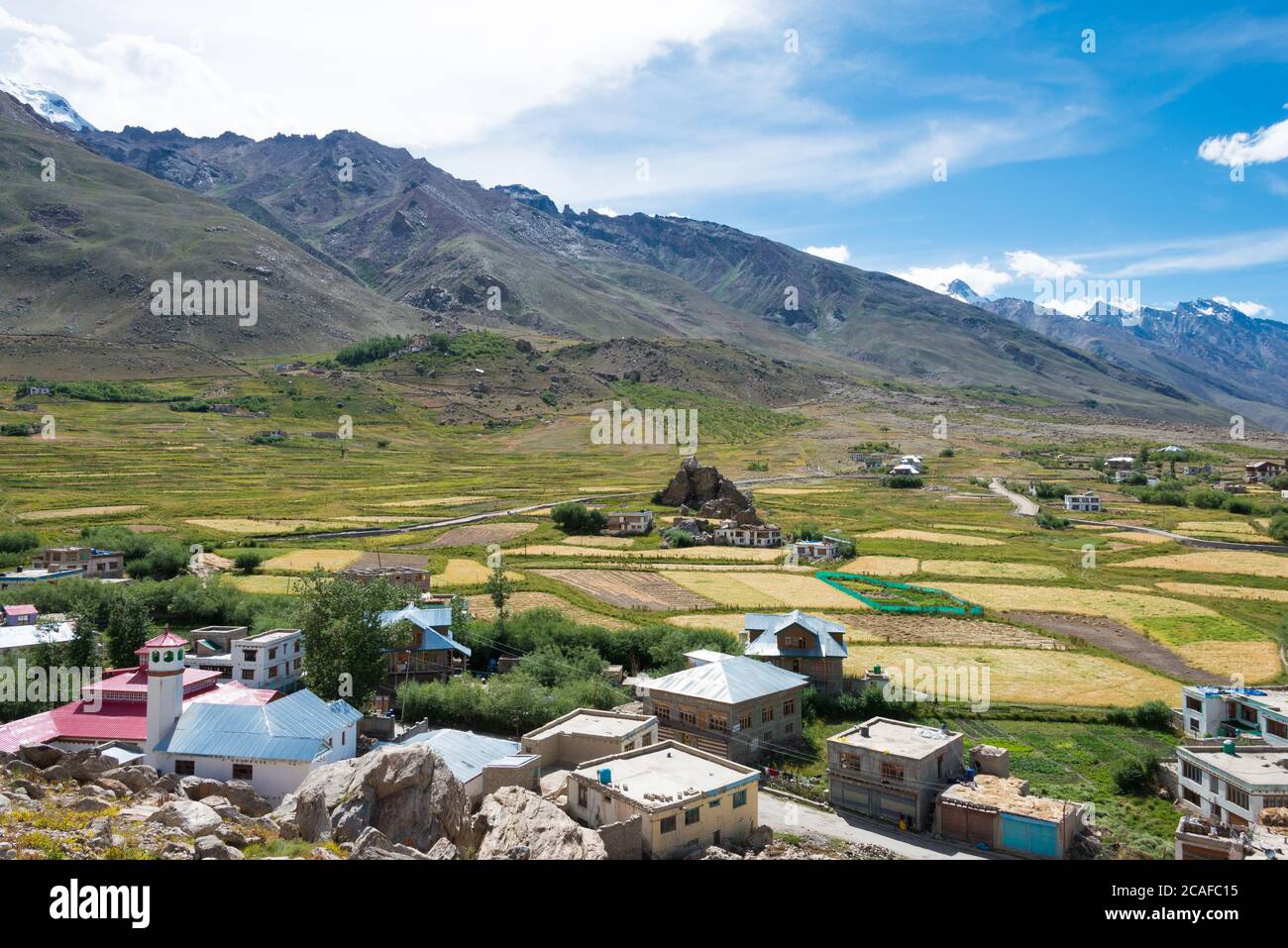 Zanskar, India - Beautiful scenic view from Padum Village in Zanskar ...