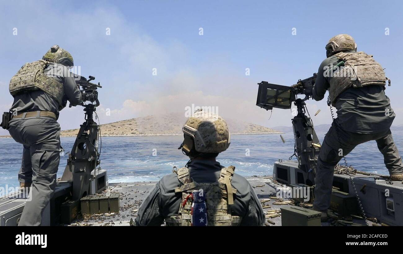 Two U.S. Navy Special Warfare Combatant-Craft Crewmen assigned to Naval ...