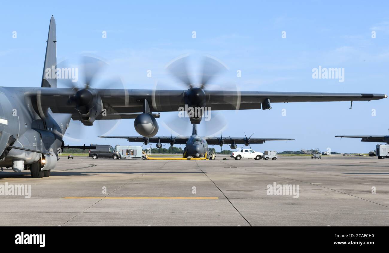An AC-130J Ghostrider gunship with the 73rd Special Operations Squadron ...