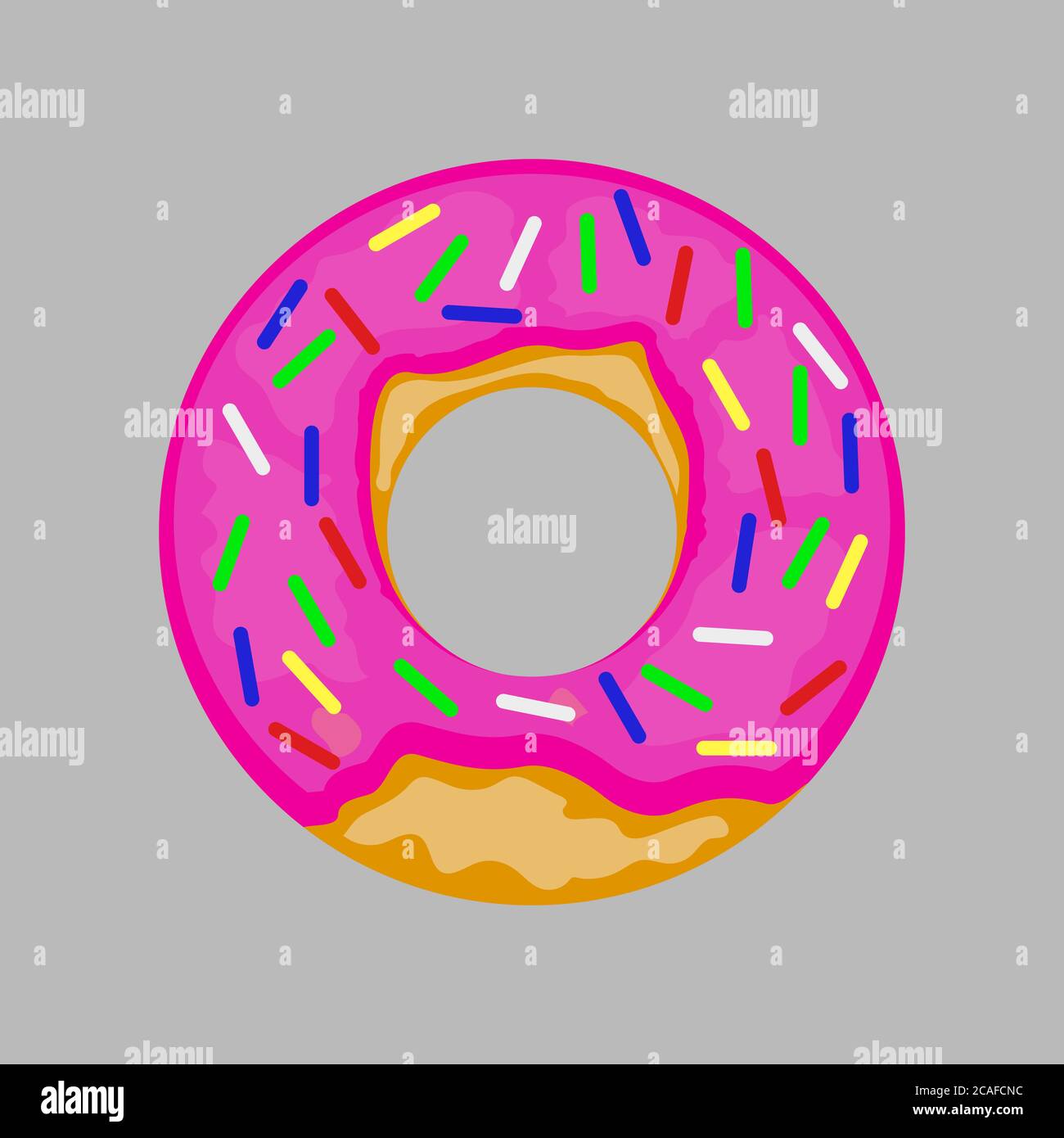 Pink donut with sprinkles Stock Vector Image & Art - Alamy