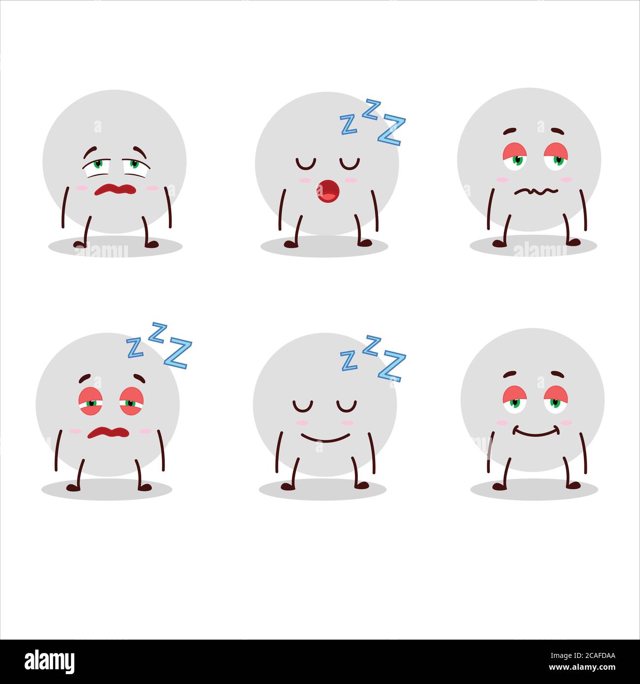 Cartoon character of volley ball with sleepy expression Stock Vector ...