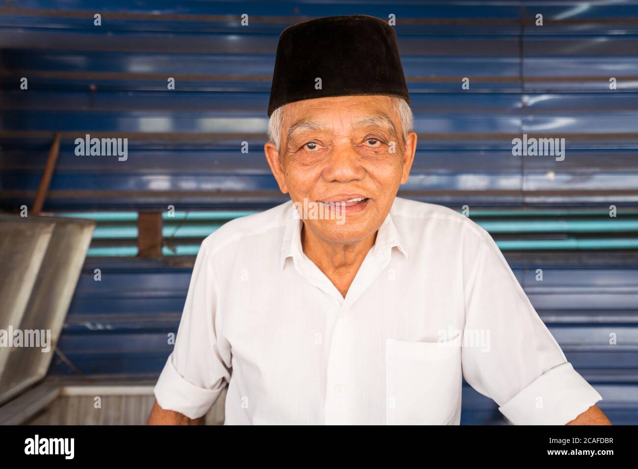 Malacca / Malaysia - February 16, 2019: Portrait of Muslim man with ...
