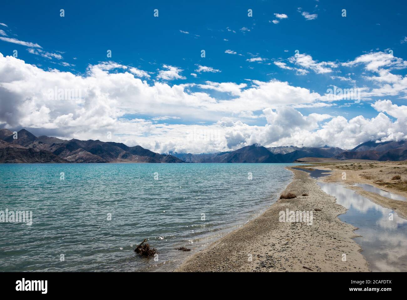 Ladakh, India - Pangong Lake view from Between Kakstet and Chushul in ...
