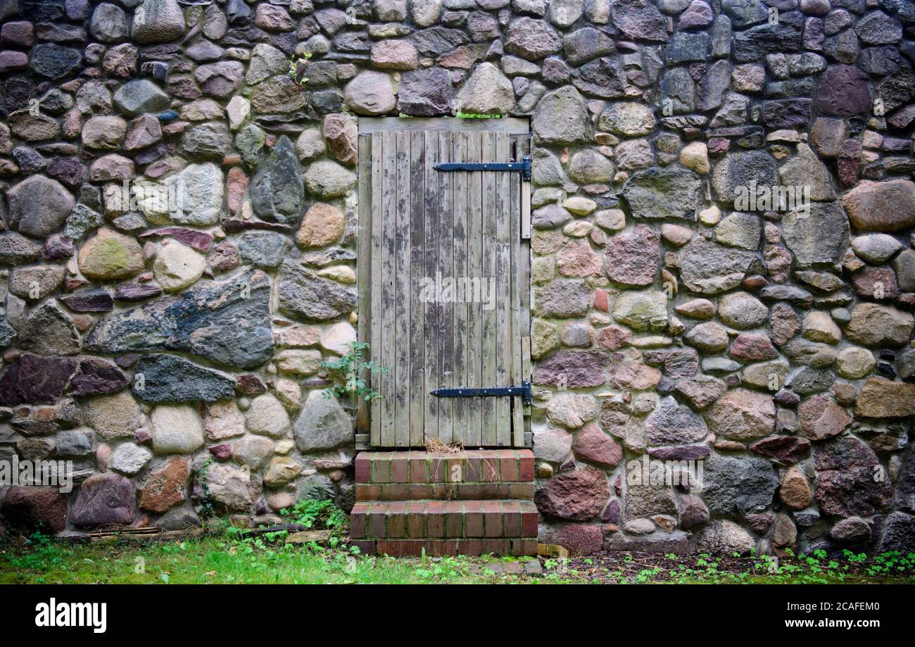 Luckau, Germany. 02nd Aug, 2020. Two steps made of brick lead to a ...