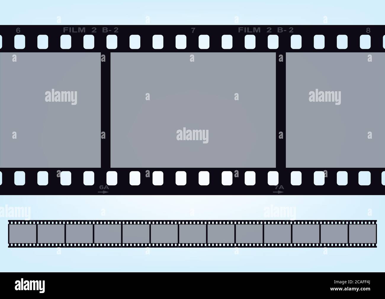 Cinema, movie and photography 35mm film strip template. Vector 3D ...