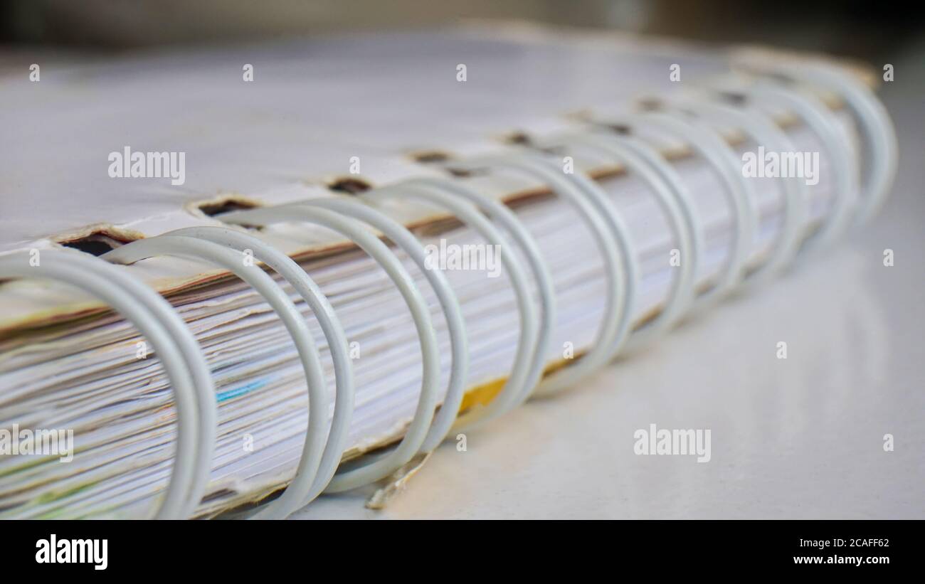 Close up of the notebook Stock Photo - Alamy