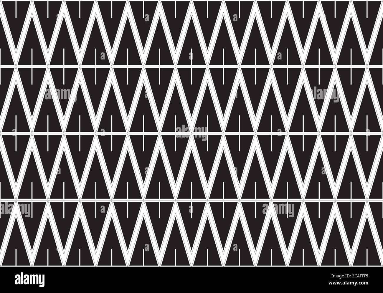 Contemporary simple geometric black and white repeating zigzag diamond ...