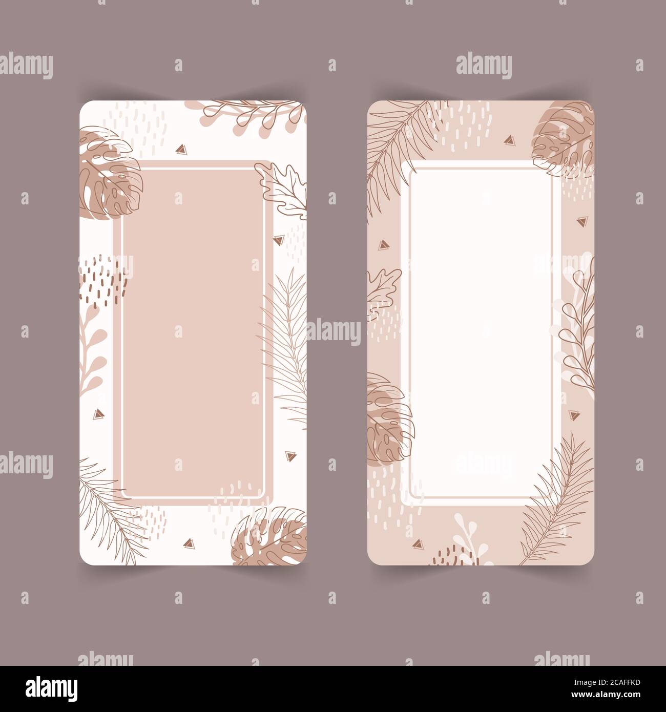 Stories template. Set of abstract vertical background with autumn ...