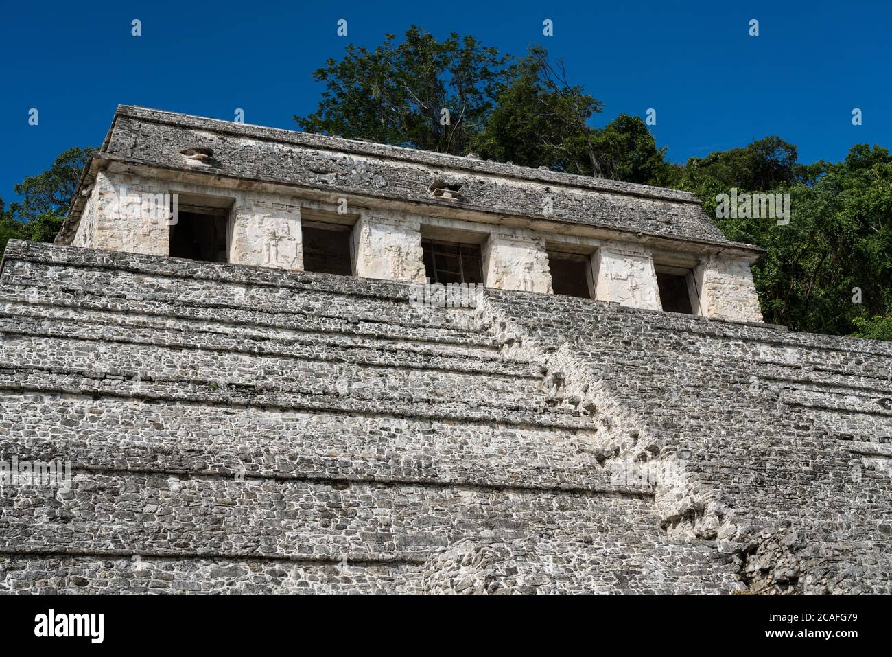 Palenque temple inscriptions stucco hi-res stock photography and images ...