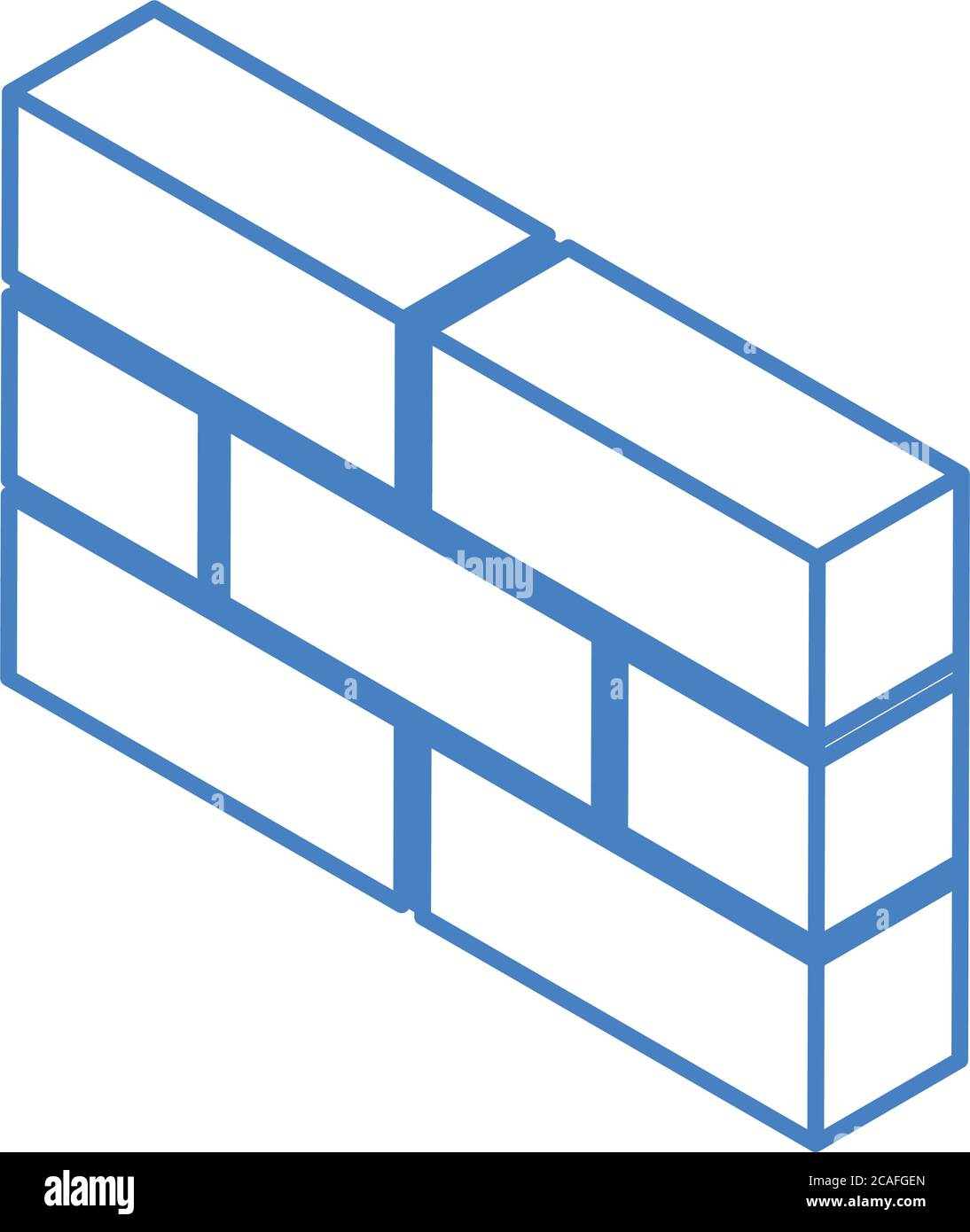 isometric repair construction wall brick work tool and equipment linear ...