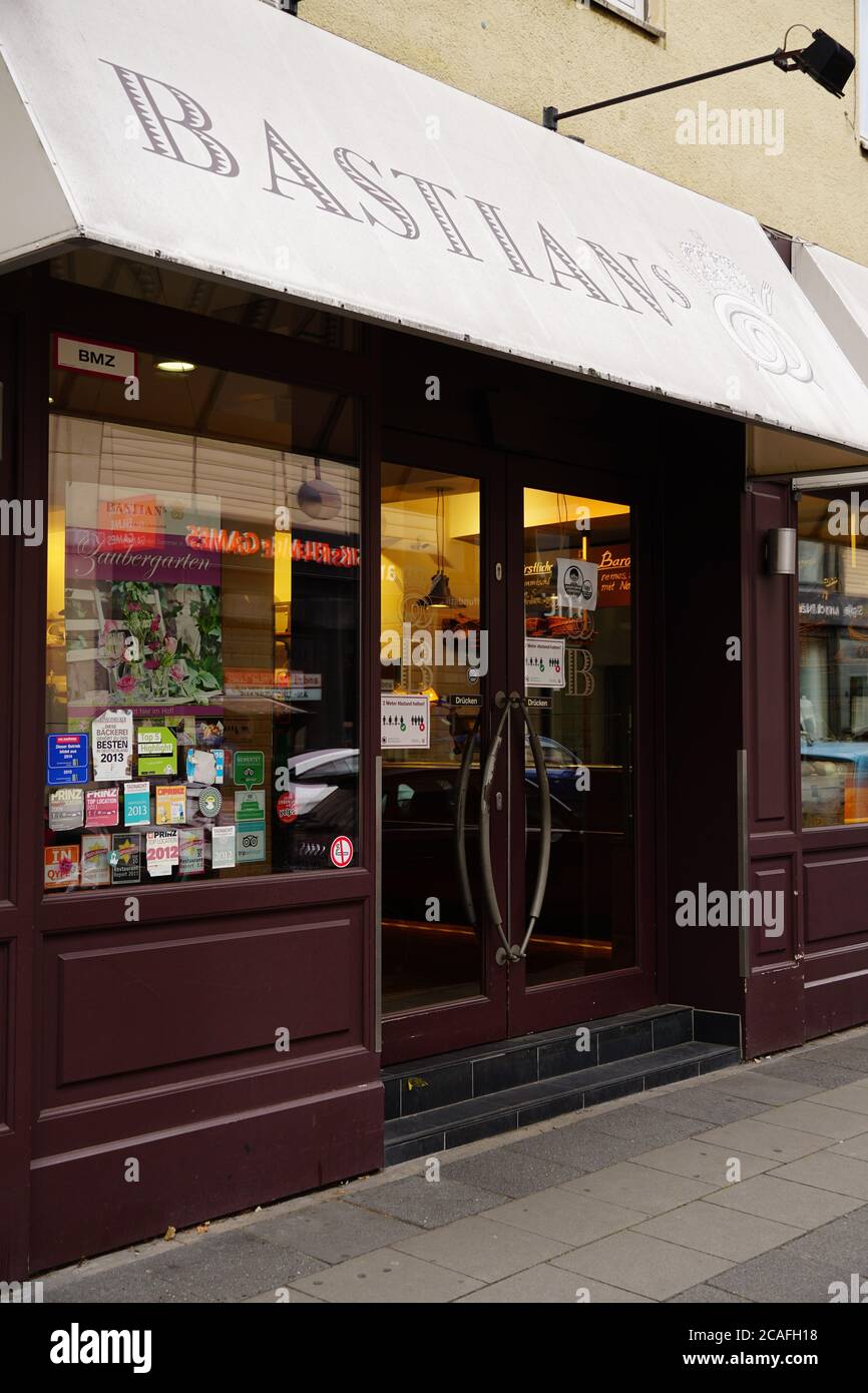 COLO, GERMANY - Aug 02, 2020: Front view of Bakery Bastians in Cologne ...