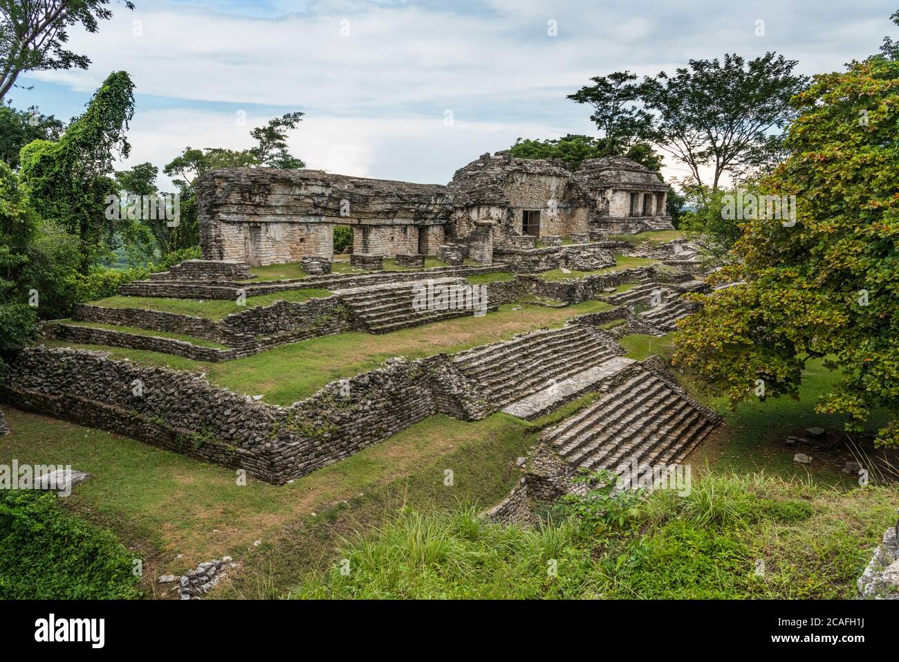 Temples of the North Group of temples in the ruins of the Mayan city of ...
