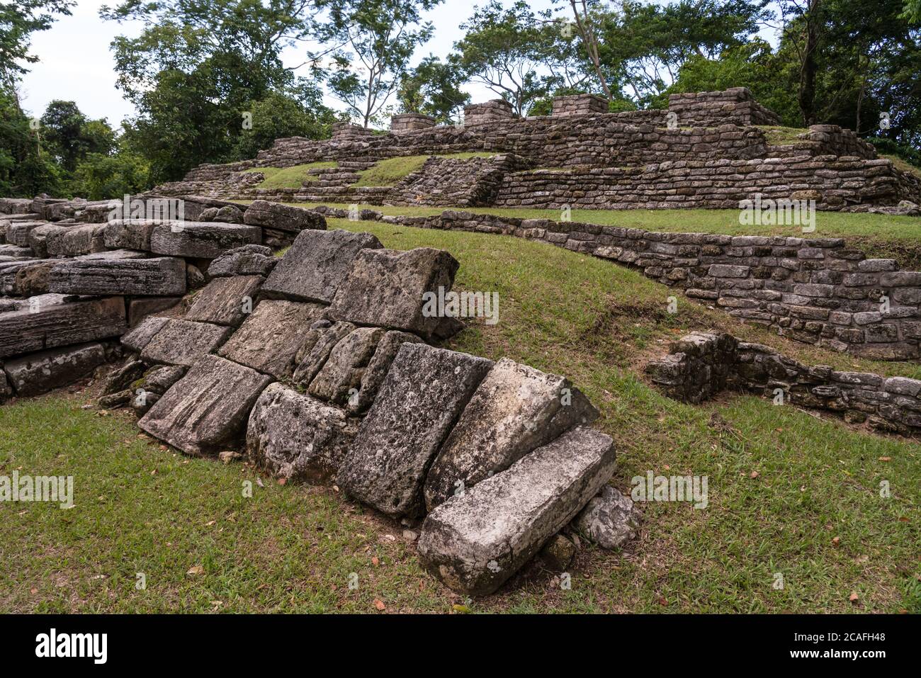 Mayan temples in the jungle at palenque in chiapas mexico hi-res stock ...