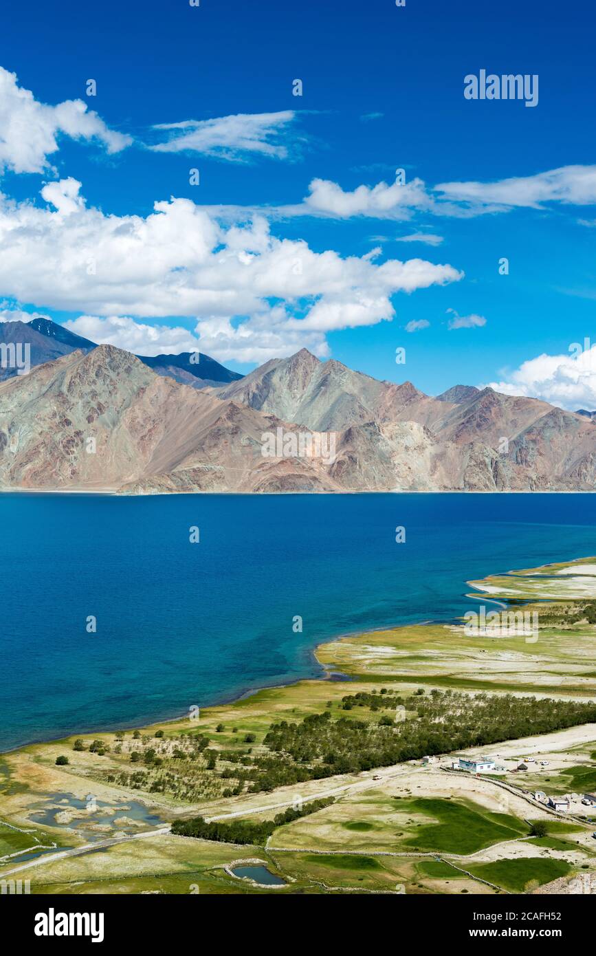 Ladakh, India - Pangong Lake view from Merak Village in Ladakh, Jammu ...