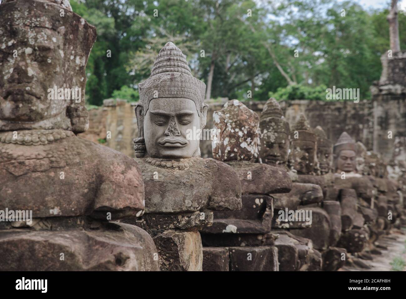Angkor Wat temple statues in Siem Reap, Cambodia Stock Photo - Alamy