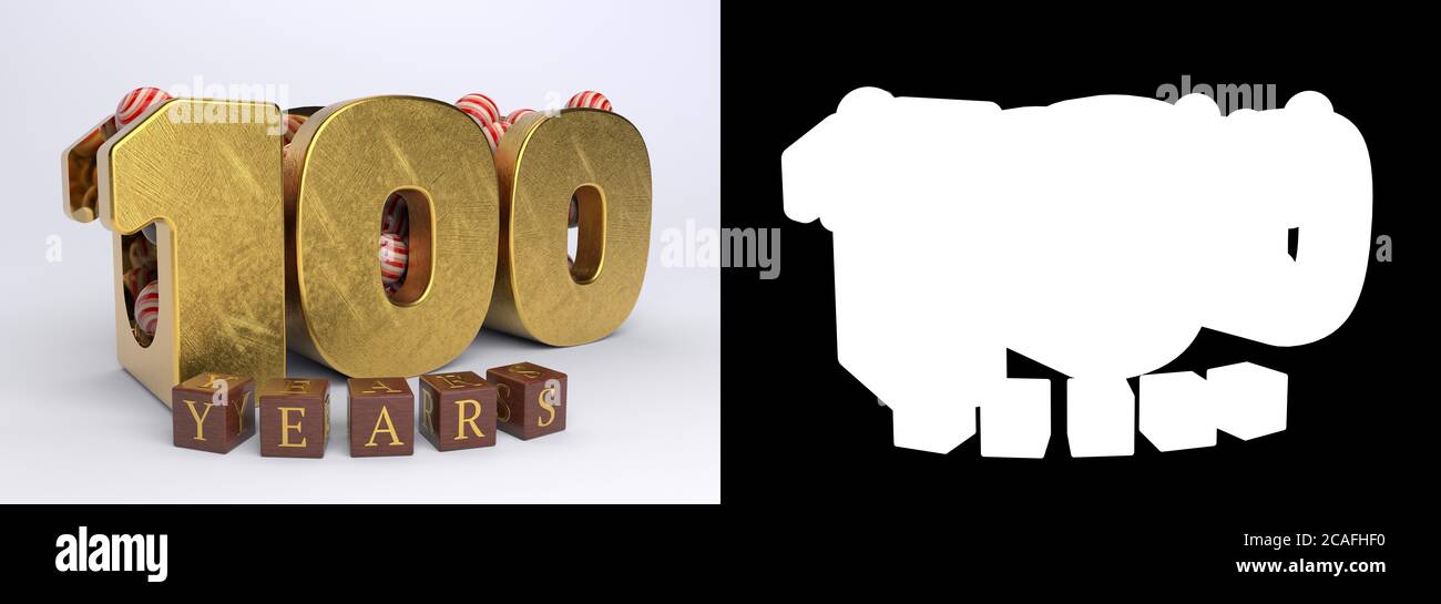Number 100 (number one hundred) anniversary celebration design with ...