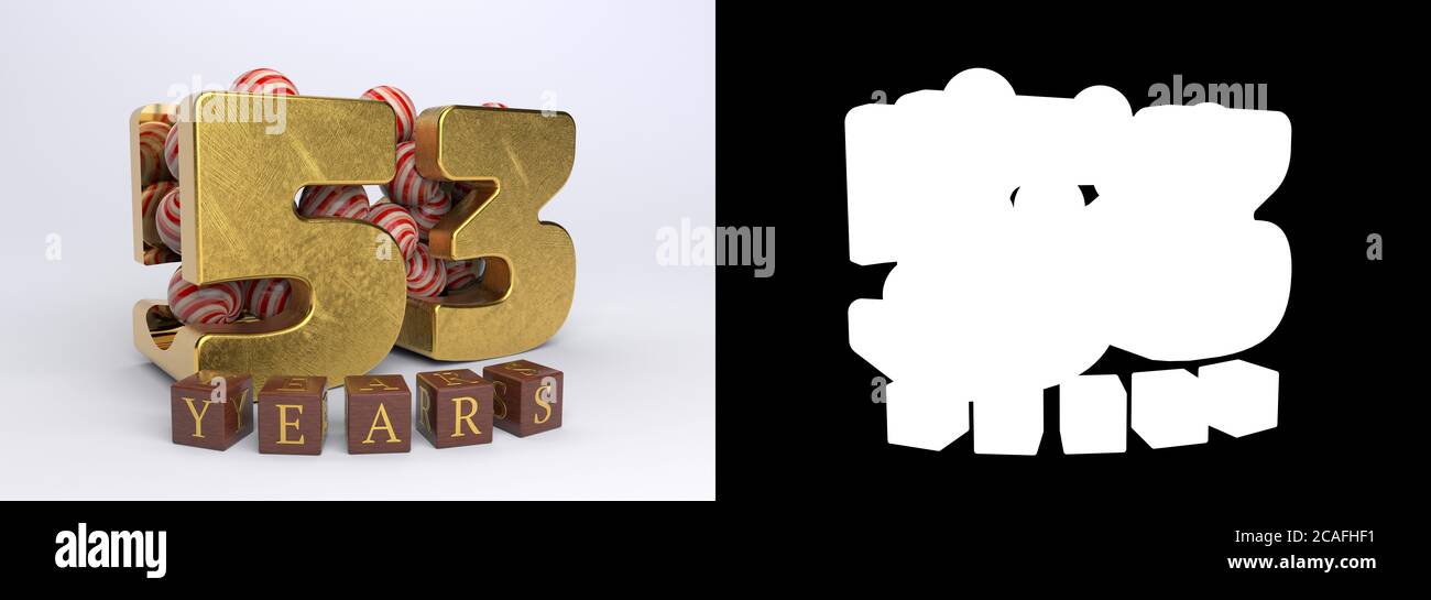 Number 53 (number fifty-three) anniversary celebration design with ...