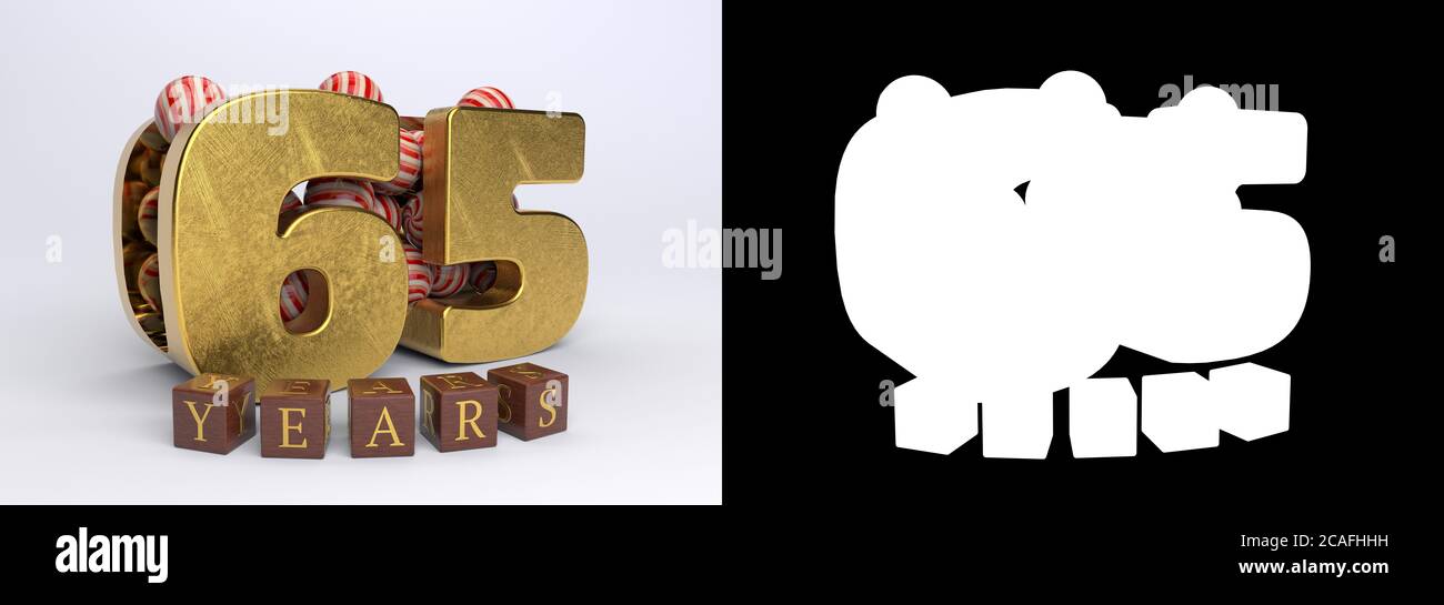 Happy birthday number 65 greeting hi-res stock photography and images ...