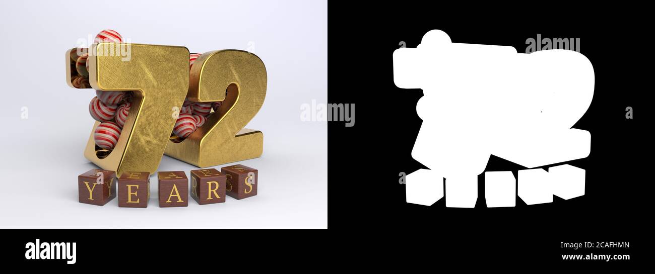 Number 72 (number seventy-two) anniversary celebration design with ...