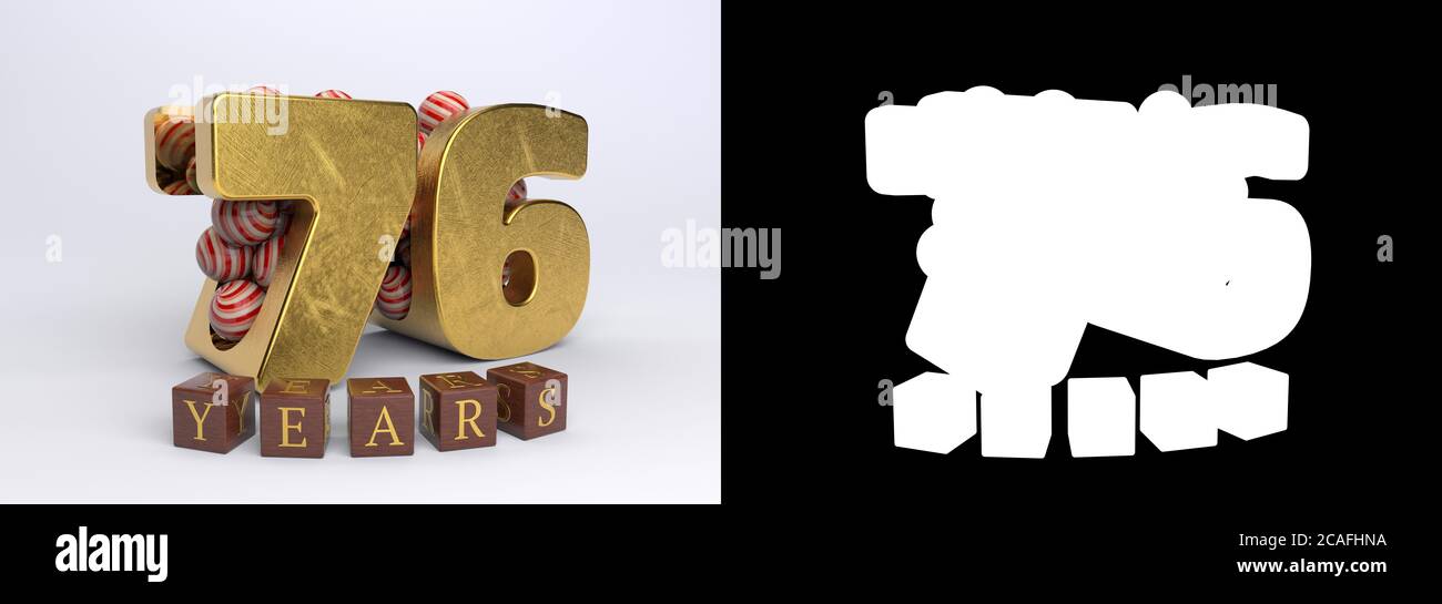 Number 76 (number seventy-six) anniversary celebration design with ...