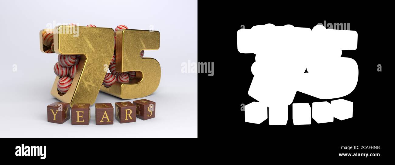 75 years anniversary label hi-res stock photography and images - Alamy