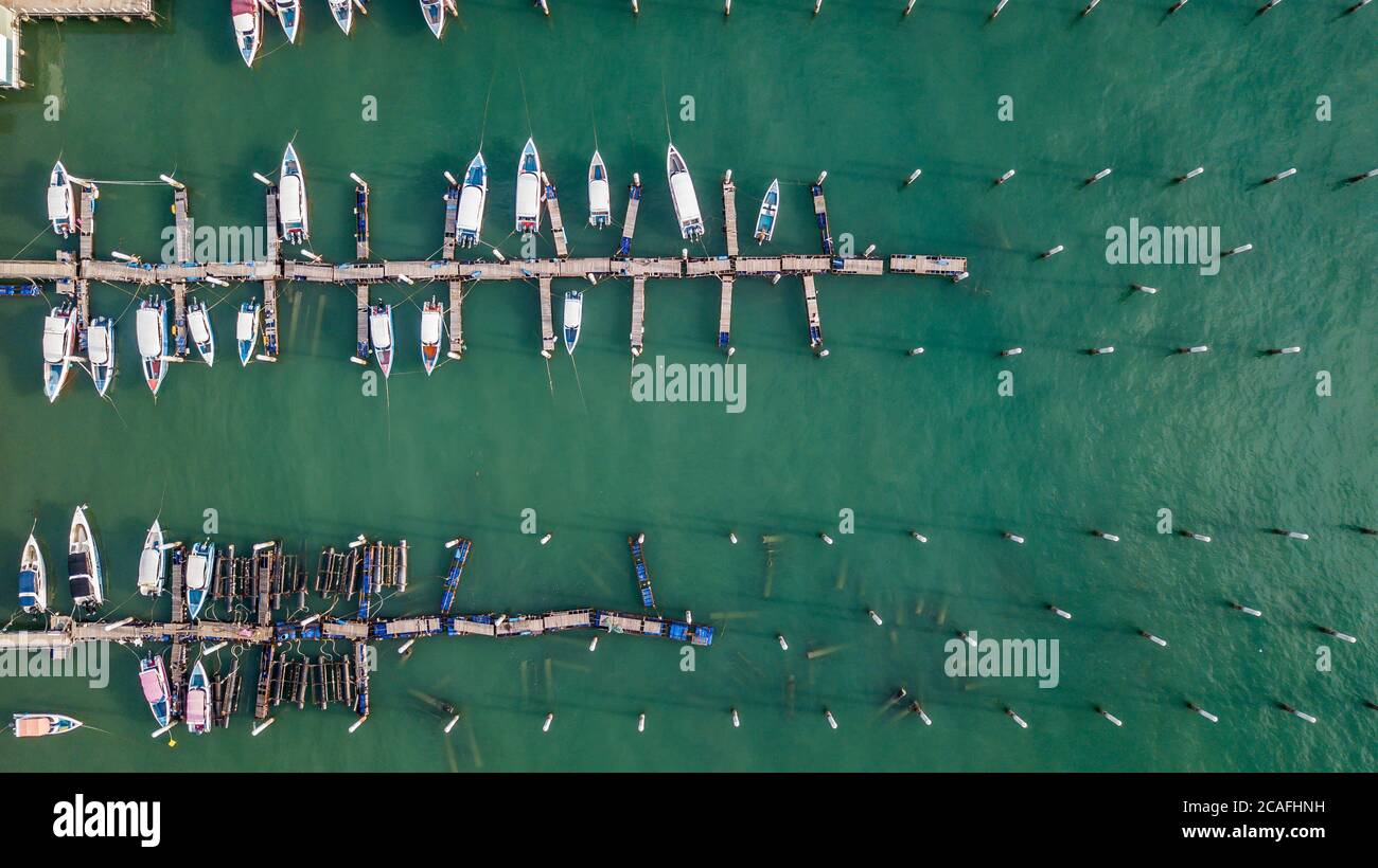 High angle of tourist pier Stock Photo - Alamy