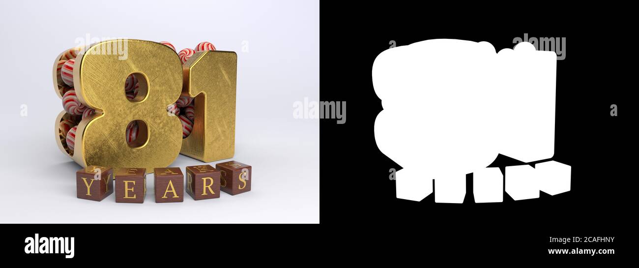 Happy birthday number 81 greeting hi-res stock photography and images ...