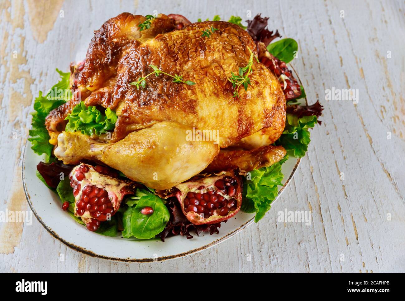 Roasted turkey on white hi-res stock photography and images - Alamy