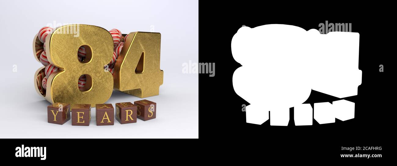 Number 84 (number eighty-four) anniversary celebration design with ...