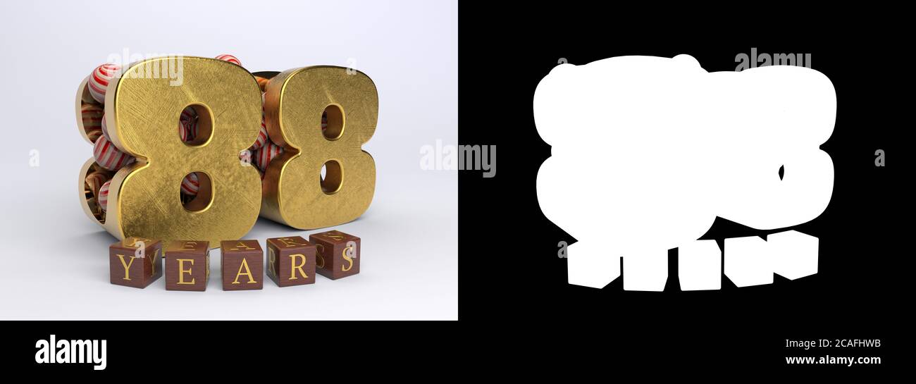 Number 88 (number eighty-eight) anniversary celebration design with ...