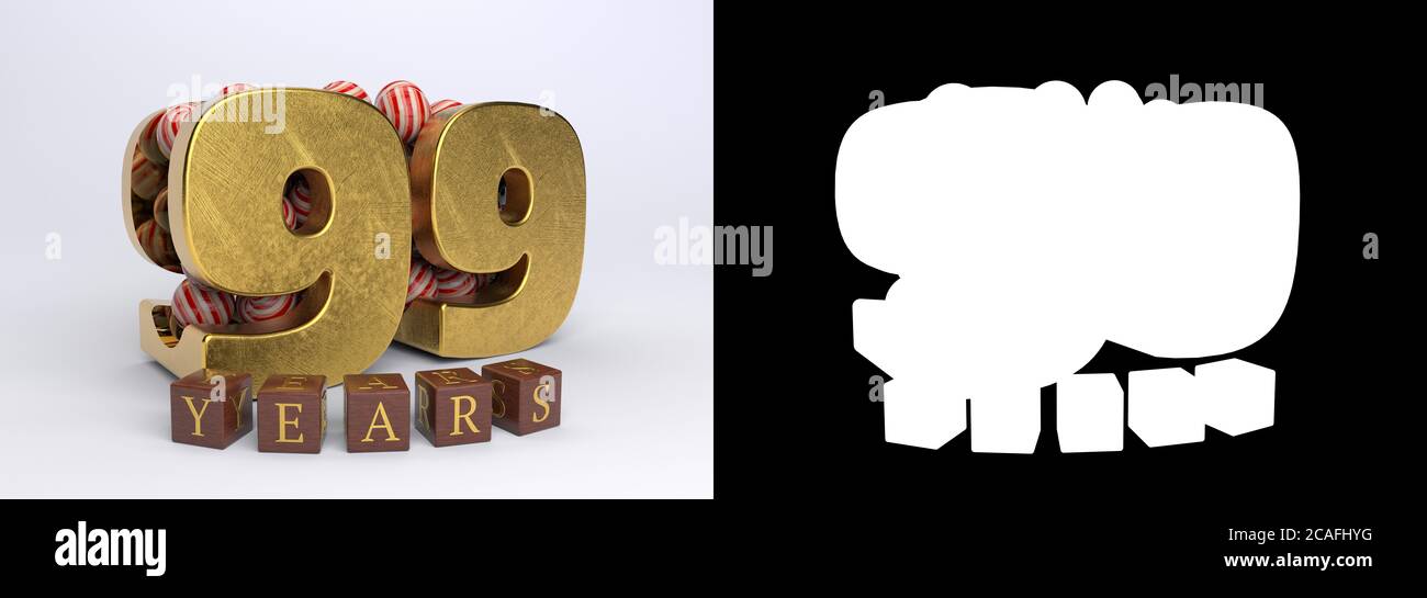 Number 99 (number ninety-nine) anniversary celebration design with ...