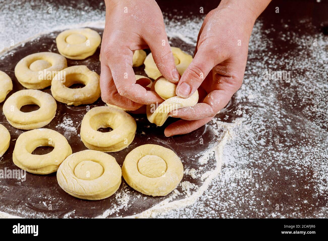American doughnut making hi-res stock photography and images - Alamy